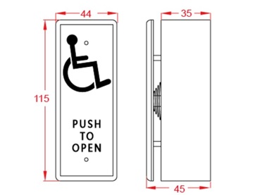 PUSH PLATE FOR THE DISABLED Exit Buttons & Break Glass Push Plate for ...